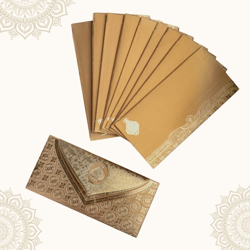 3 Fold Metallic Finish TAJ Design Premium Shagun Envelopes – Buy ...